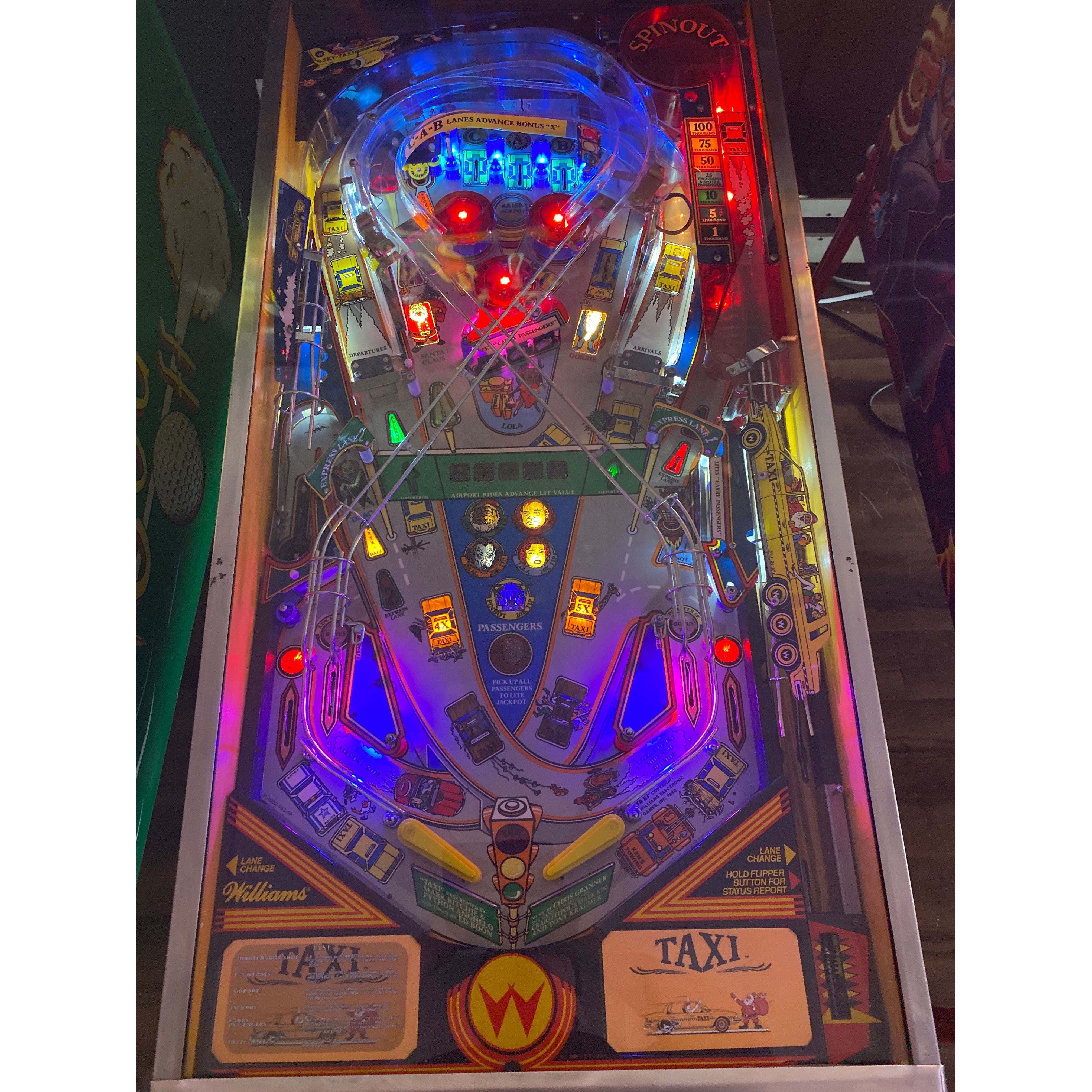 Taxi Pinball Machine _ Taxi Pinball Machine (Williams, 1988) – TLWK